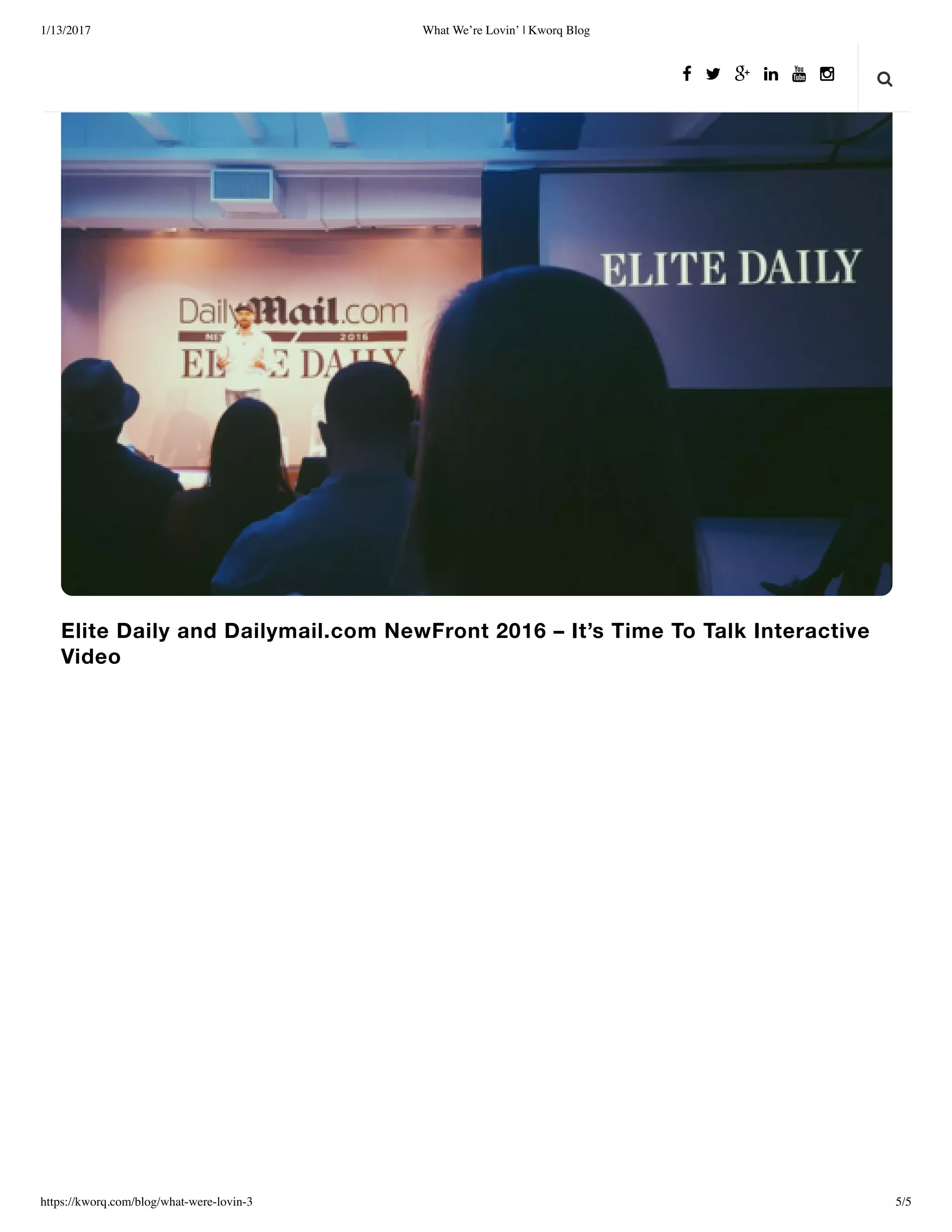 Sara Gerber Kworq Blog 1 | PDF