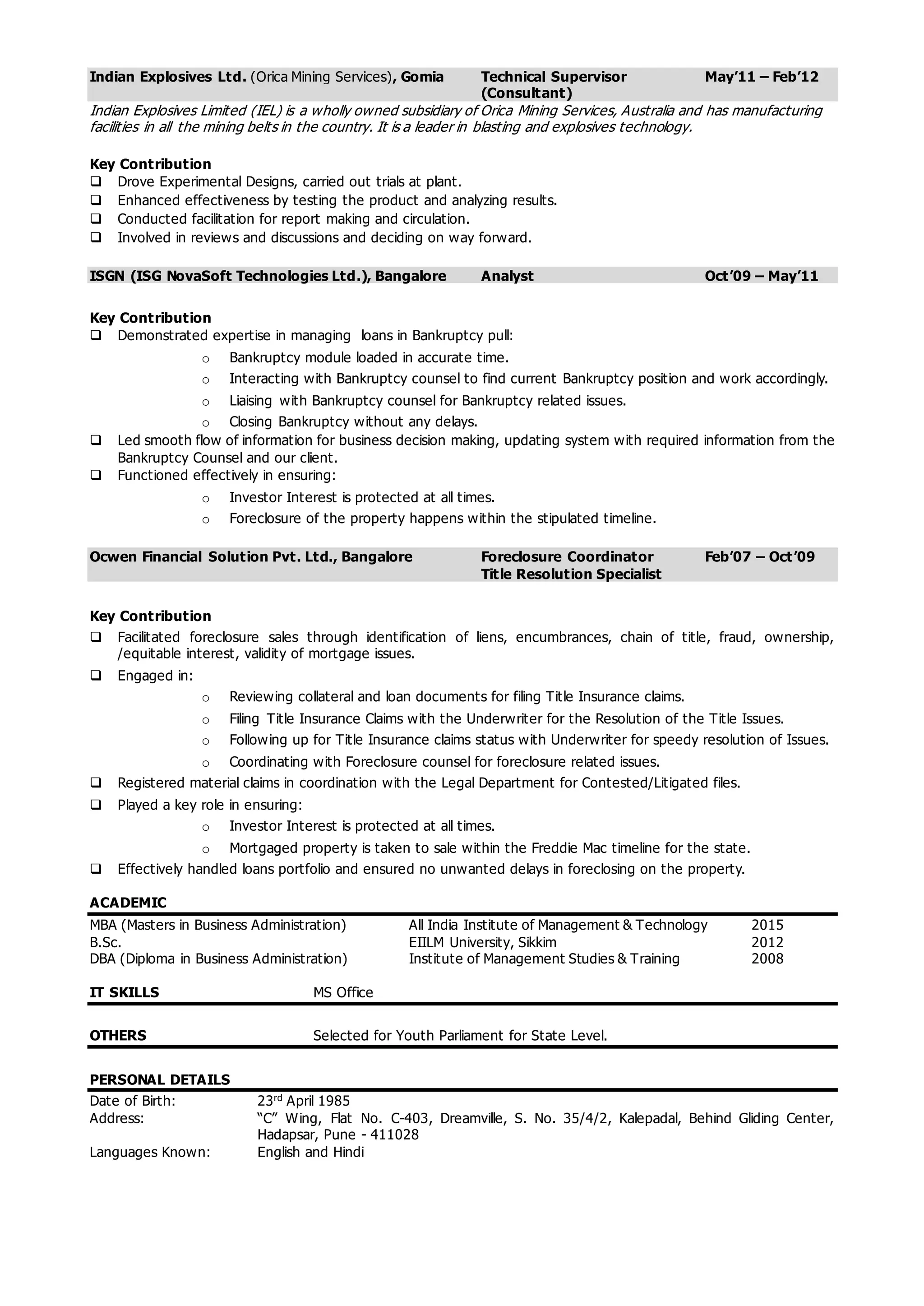 Himanshu's CV | DOCX