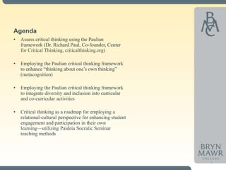 Employing Paulian and Socratic Methods ti Enhance Critical Thinking | PPTX
