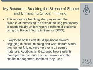 Employing Paulian and Socratic Methods ti Enhance Critical Thinking | PPTX