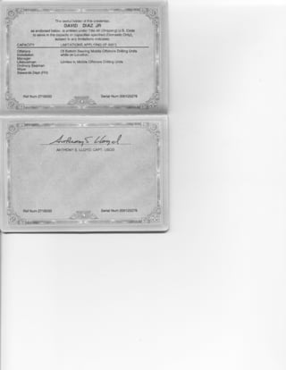 OIM Certificate | PDF