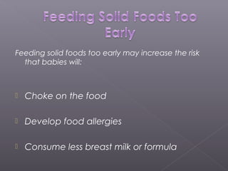 Introducing Solid Foods | PPT