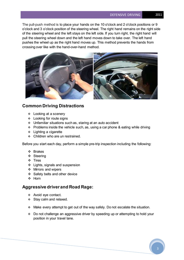 Defensive Driving | DOCX | Auto Safety | Automotive