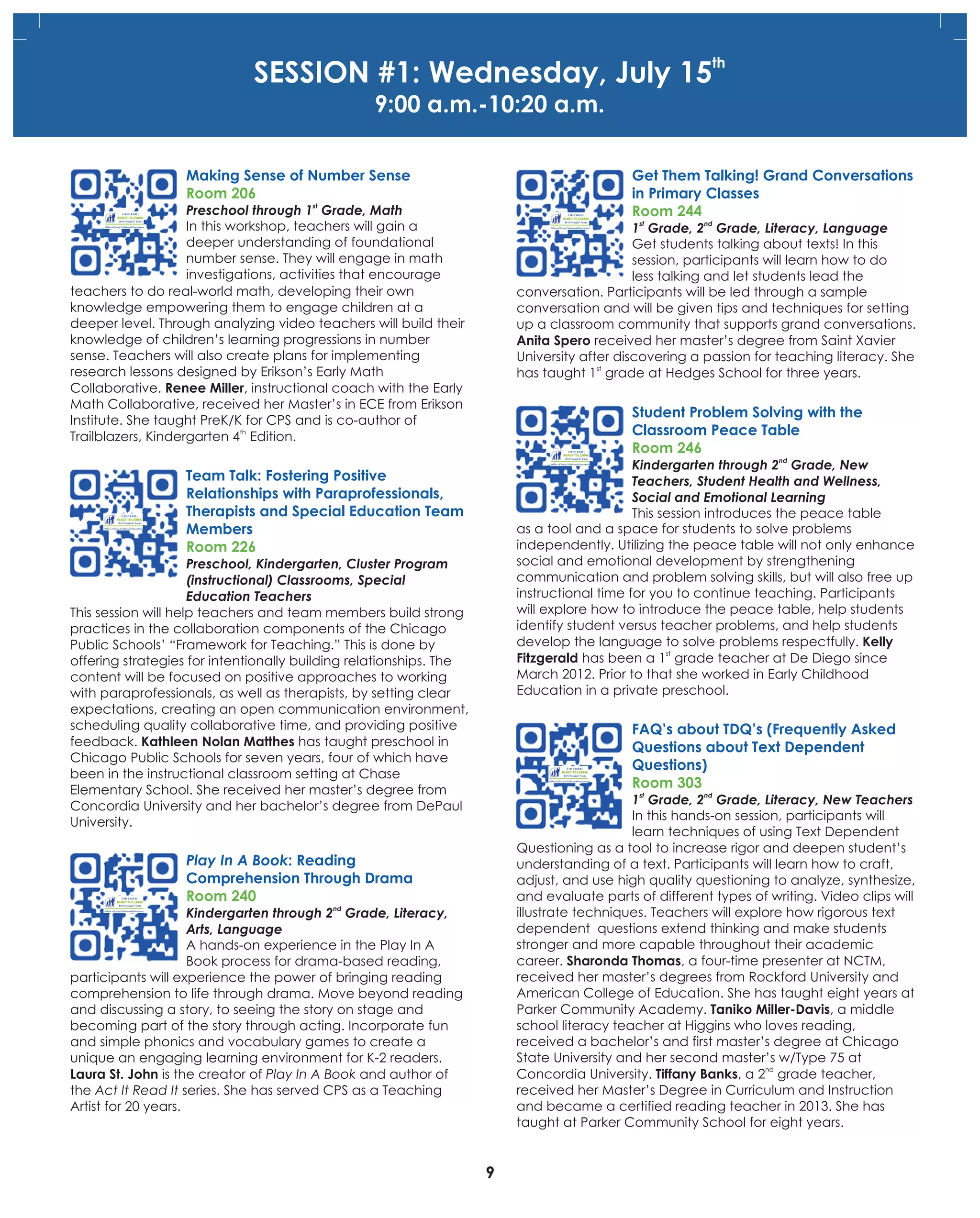Ready Set Teach Summer Institute Program Book 2015 | PDF