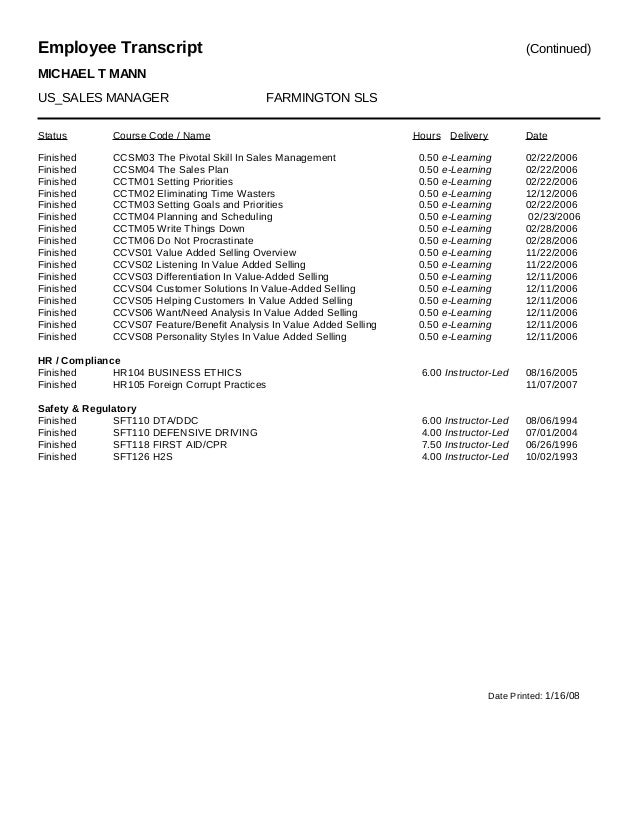 Training Transcript.