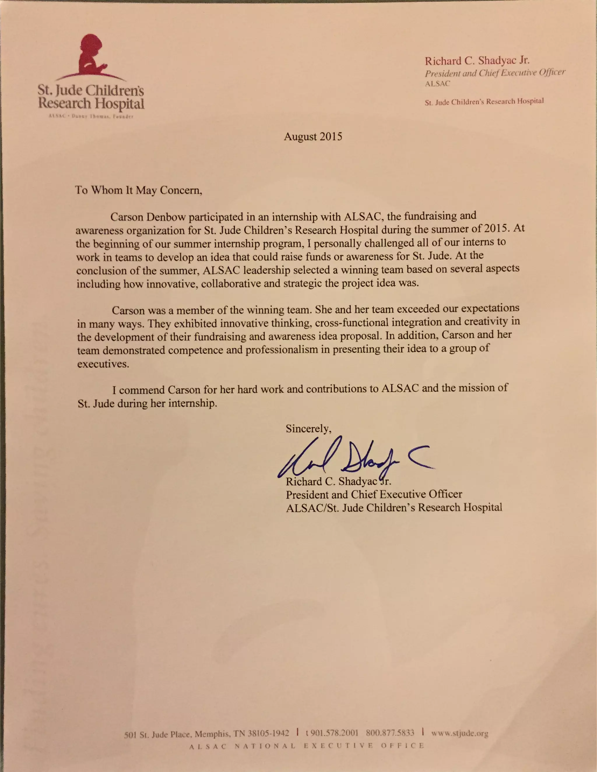 Recommendation - Rick Shadyac | PDF