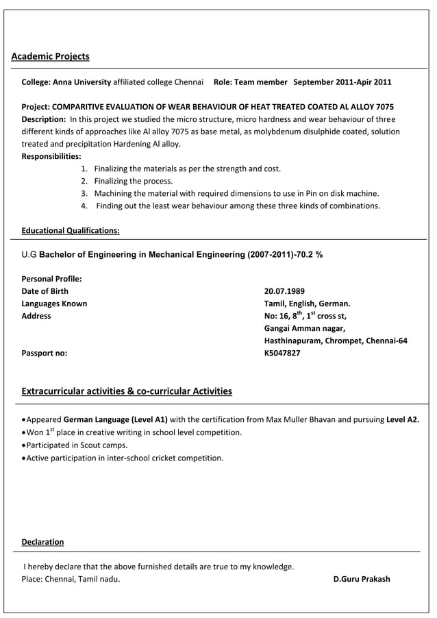 3 years And 9 Months experience in Mechanical Design (Engine Turbochargers) | PDF | Auto ...
