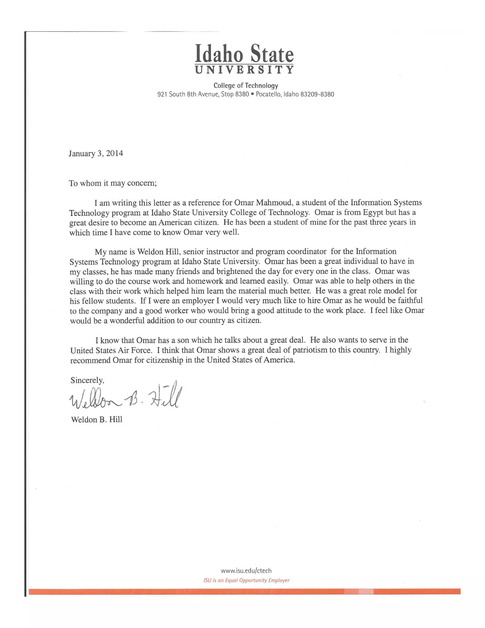 My Recommendation Letter | PDF