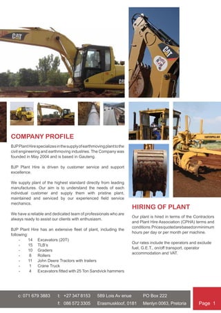 Company Profile New BJP | PDF