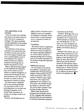 Wisconsin CPA Article - Shearn December 2000 | PDF