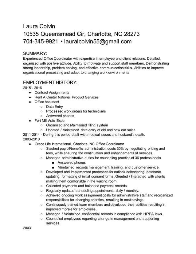 LauraColvin_Resume | PDF