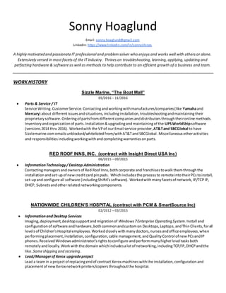 Sonny.Hoaglunds.PUBLIC.Resume11.14.2016 | Operating Systems | Computer ...
