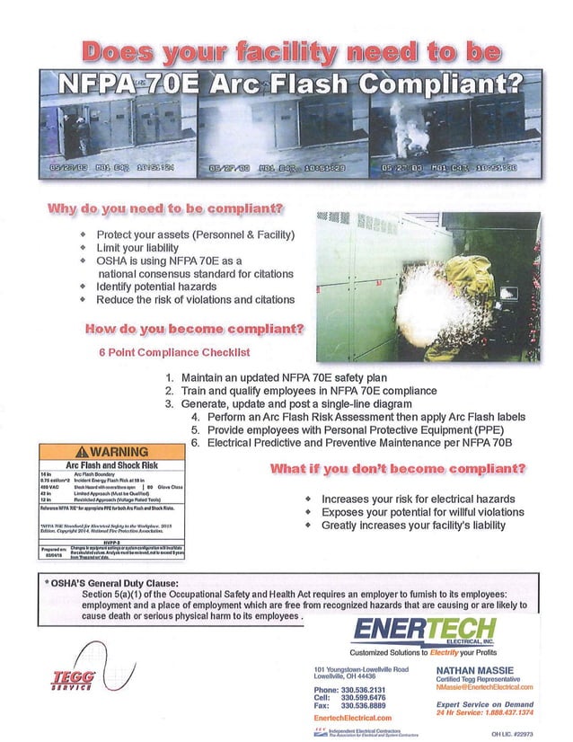 2015 nfpa 70E 6 point checklist with Biz Card | PDF