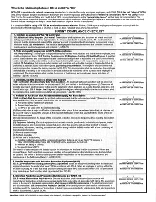 2015 nfpa 70E 6 point checklist with Biz Card | PDF