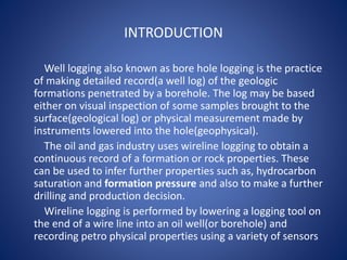 A SHORT REPORT ON WIRELINE OPERATIONS | PPTX