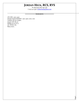 Jordan Heck New resume 2015 | PDF