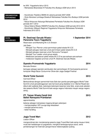 CV Enggar Dwi C | PDF