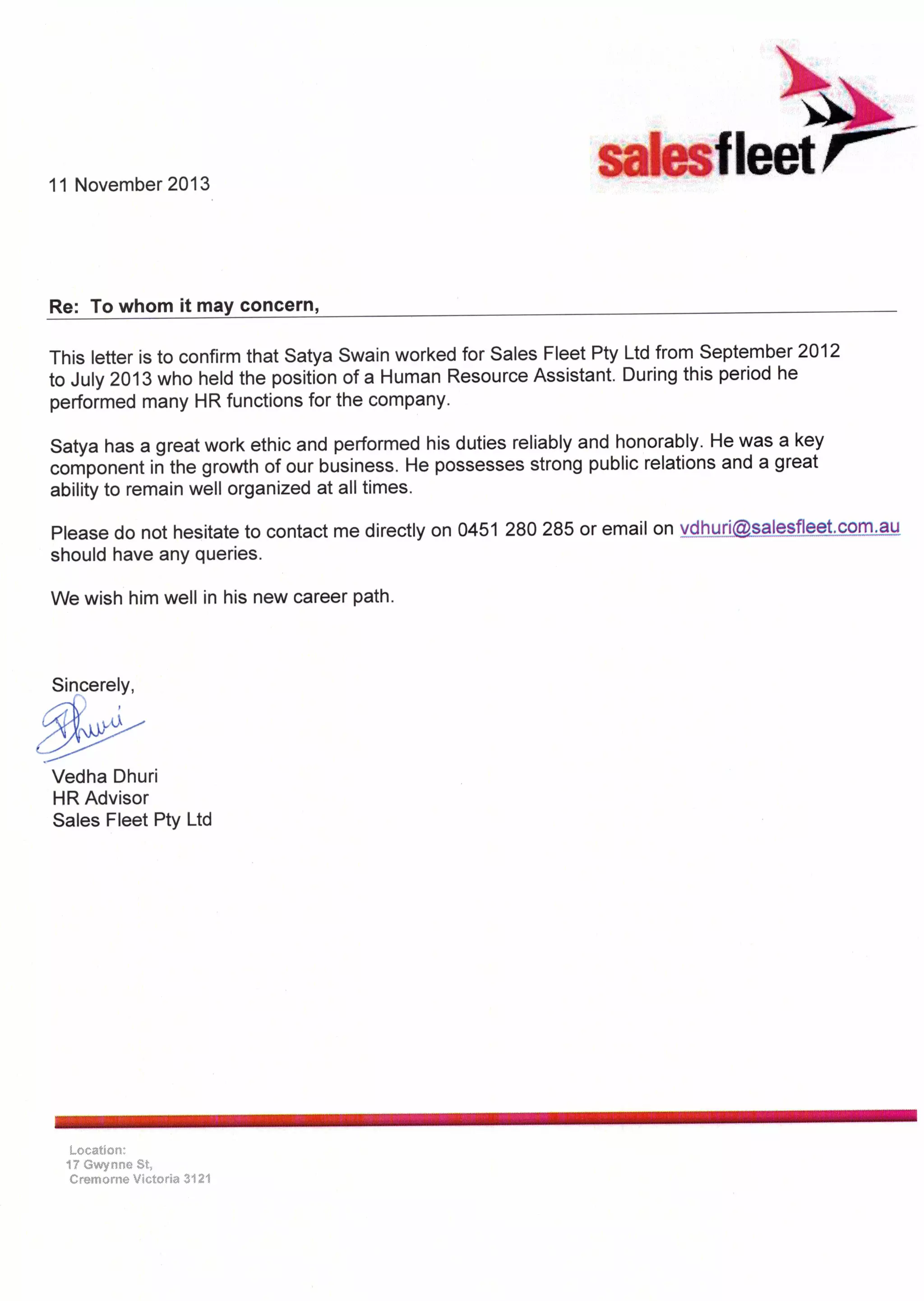 Sales Fleet Reference Letter.PDF