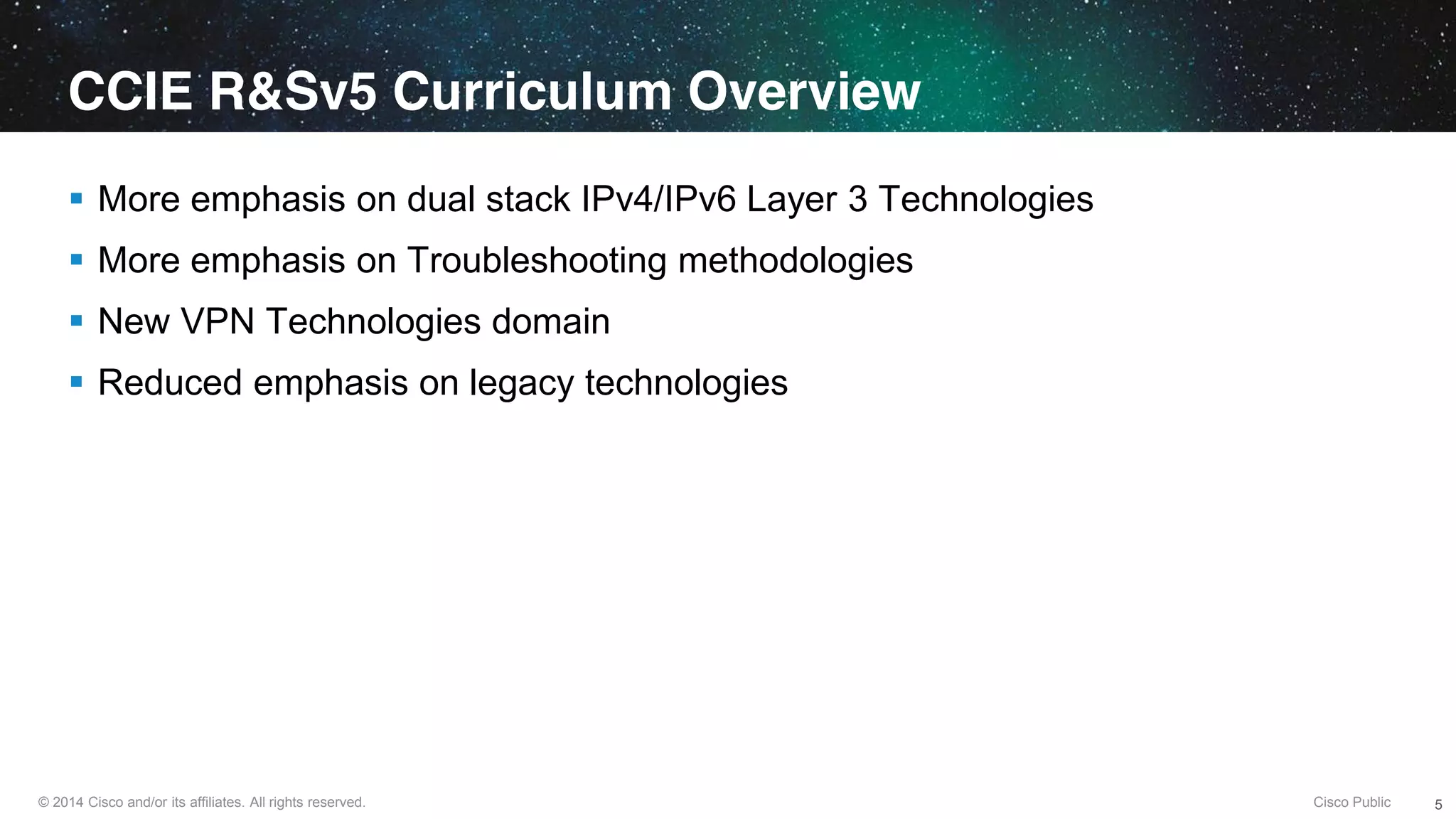CCIE R&S V5 Changes | PPT