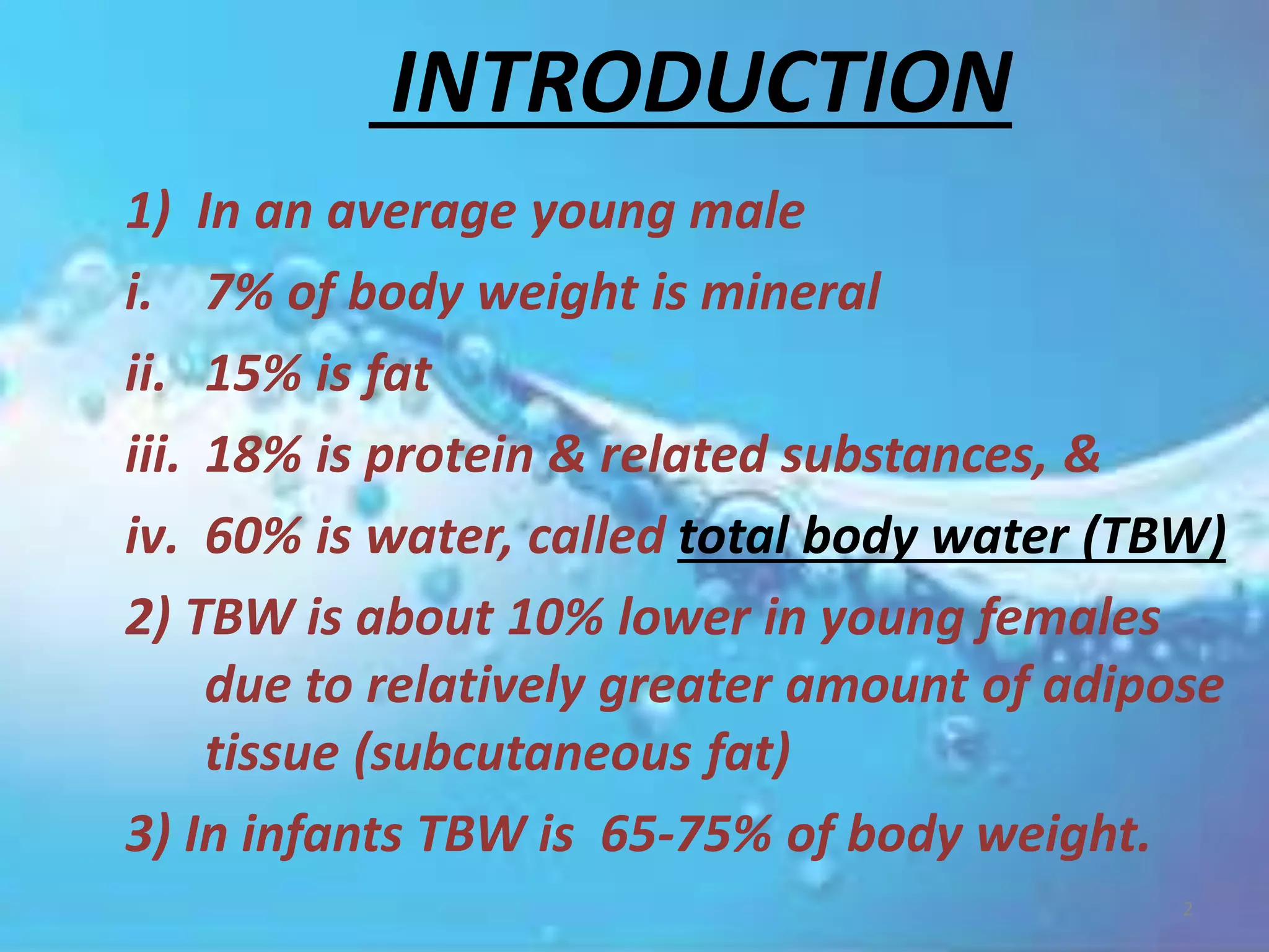 Body Water, Osmolarity and Ionic composition of Body fluids | PDF