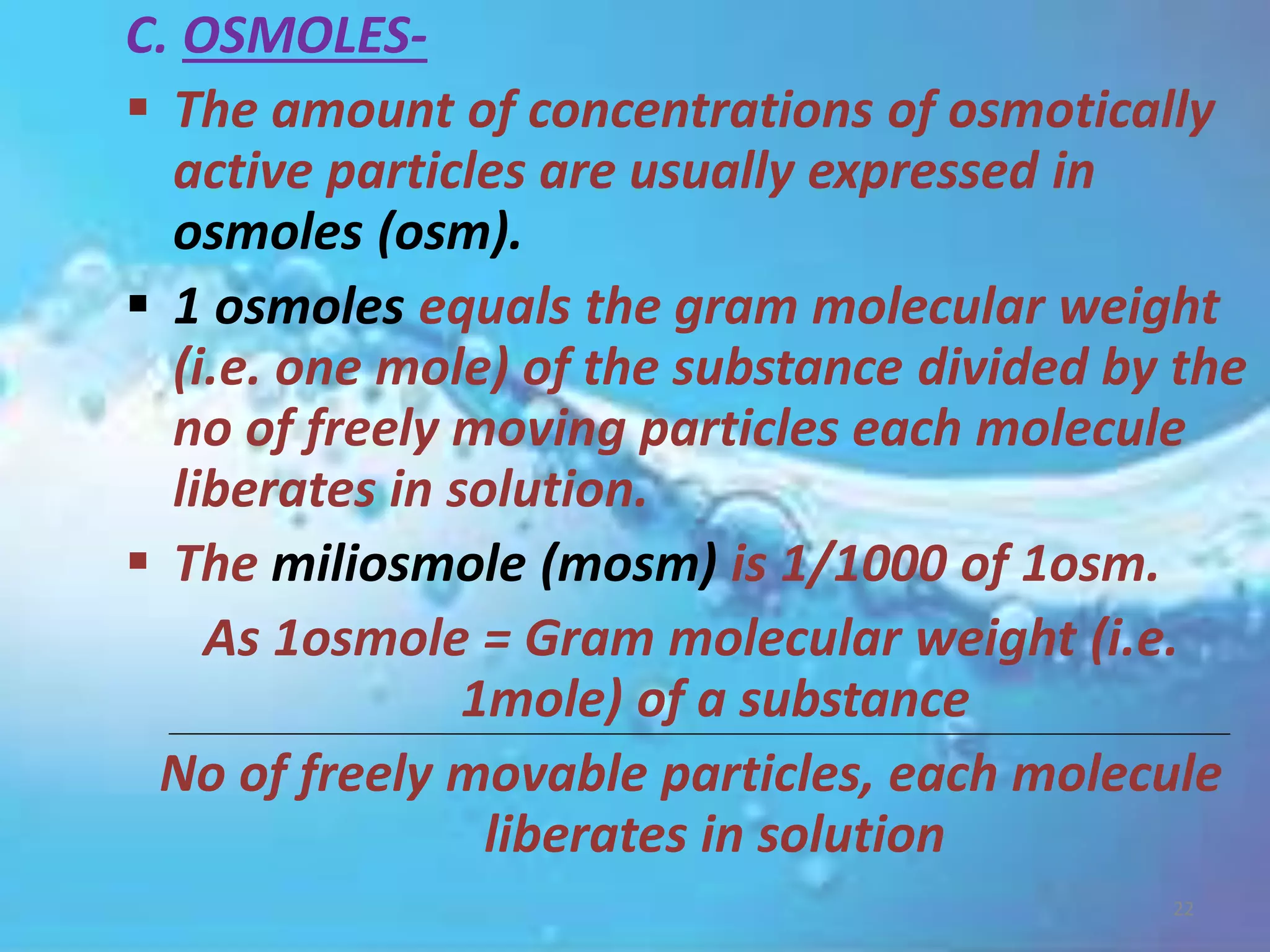 Body Water, Osmolarity and Ionic composition of Body fluids | PDF