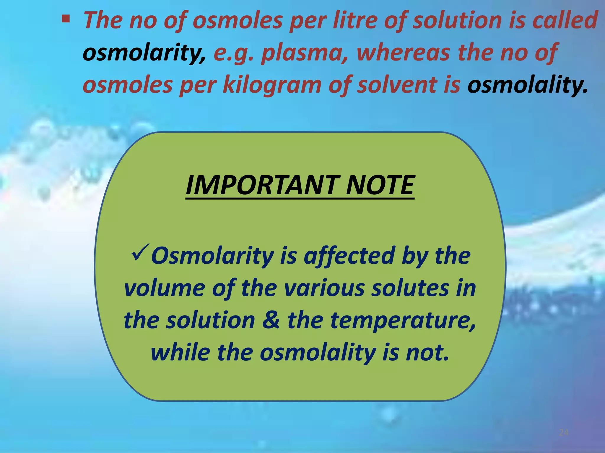 Body Water, Osmolarity and Ionic composition of Body fluids | PDF