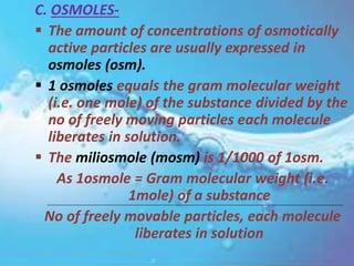 Body Water, Osmolarity and Ionic composition of Body fluids | PDF