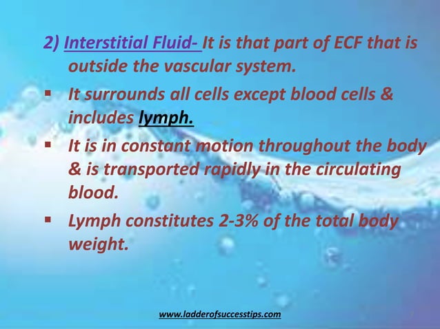 Body Water, Osmolarity and Ionic composition of Body fluids | PDF ...