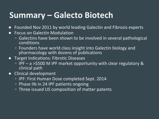 Galecto Biotech Galectin Drug Review | PPT