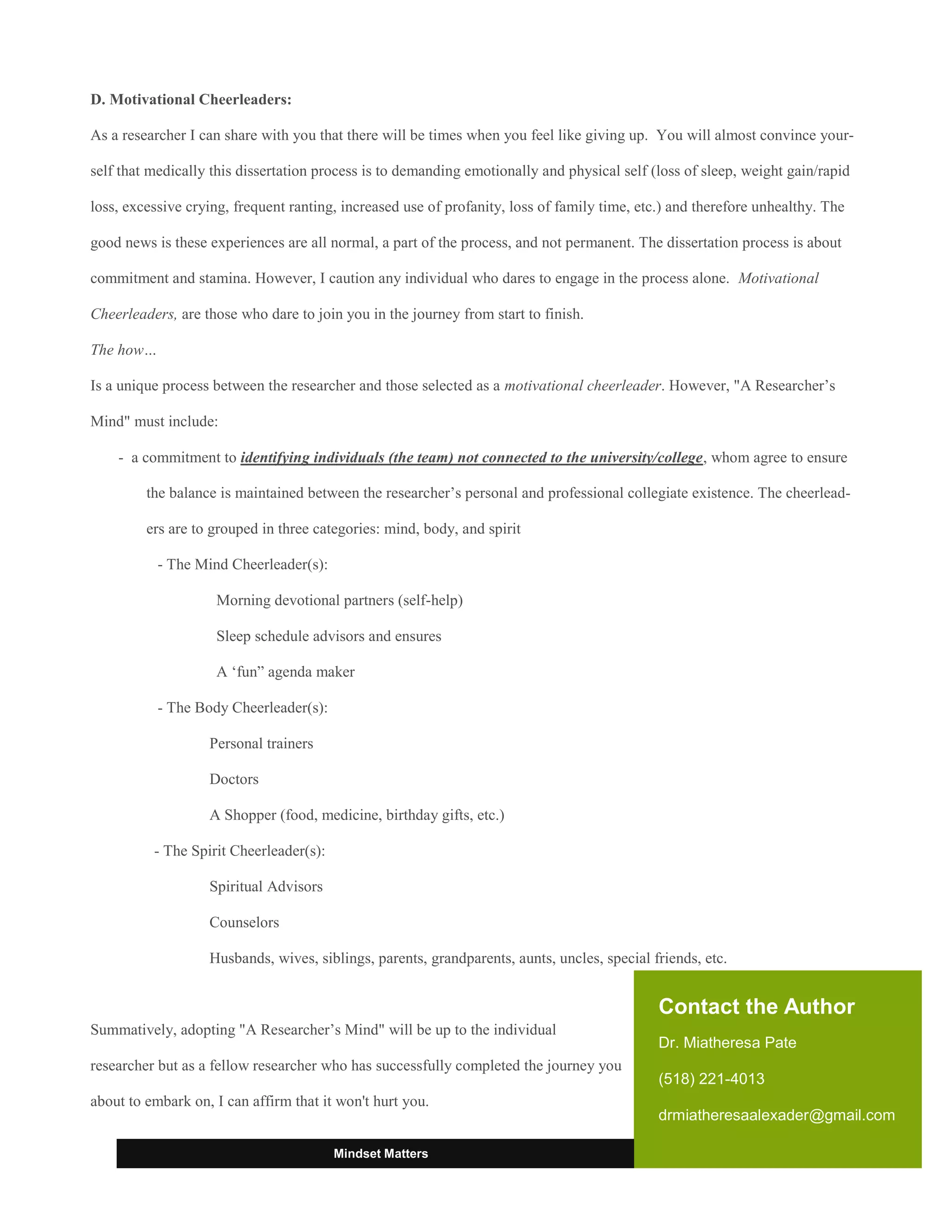 Mindset Matters | PDF