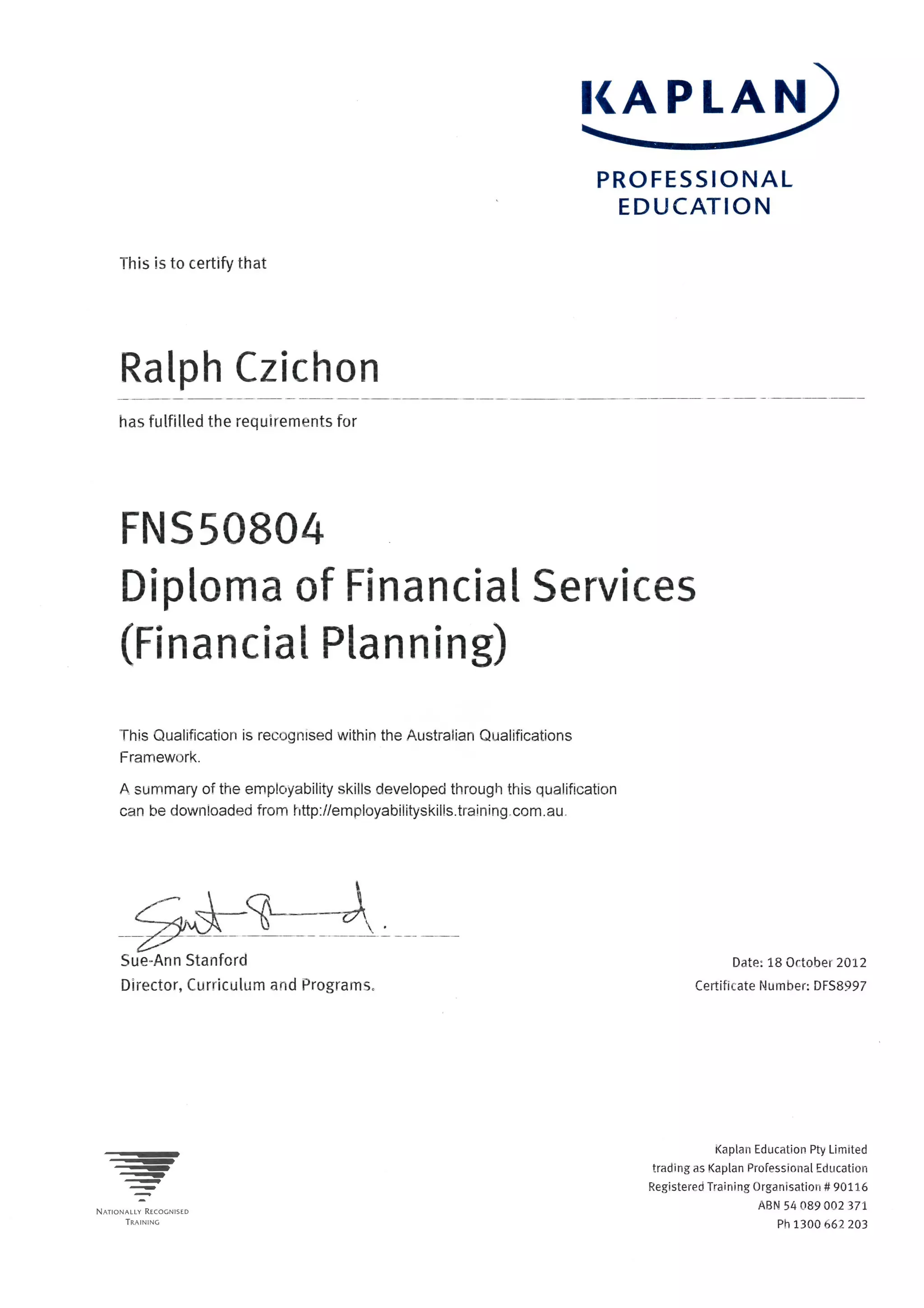 Diploma of Financial Planning_001 | PDF