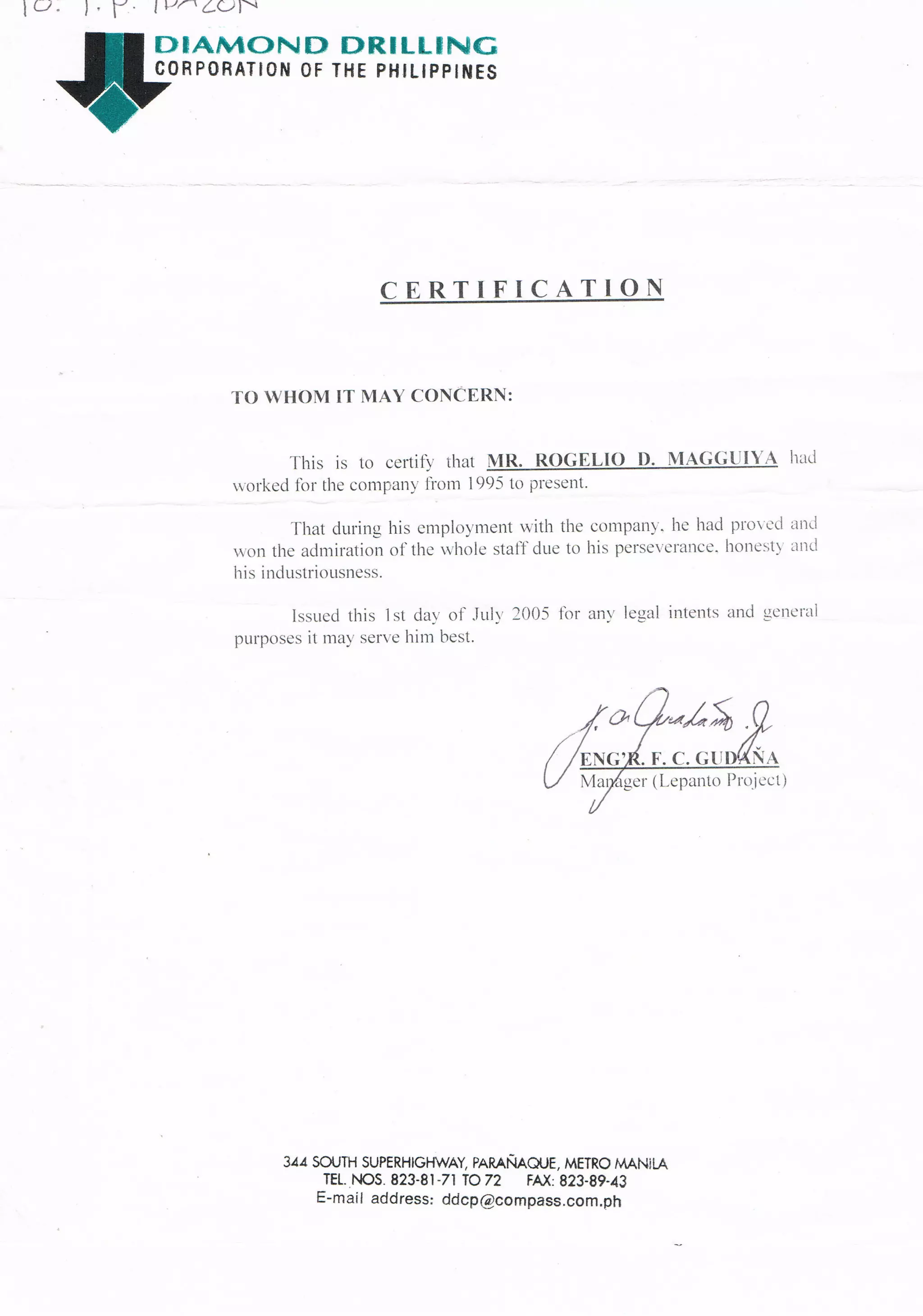 Certification_DDCP | PDF