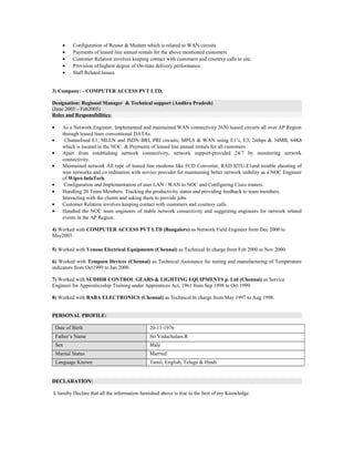 Saravanan | DOC | Computer Networking | Computing