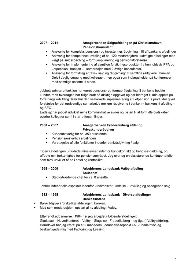 CV Ole Dalsgaard Januar 2016 | PDF