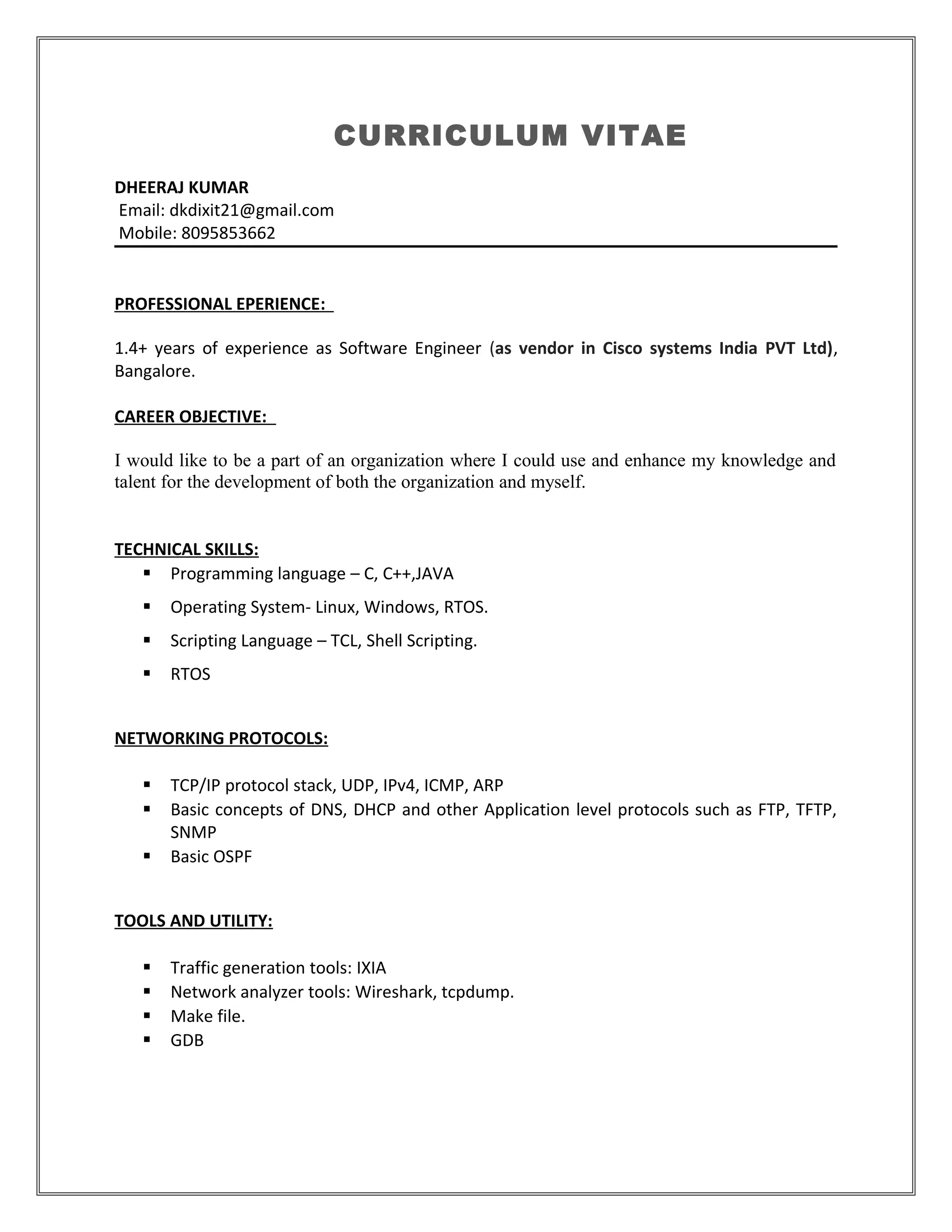 Resume_dheeraj | PDF