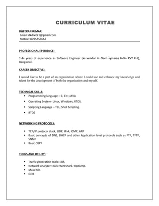 Resume_dheeraj | PDF