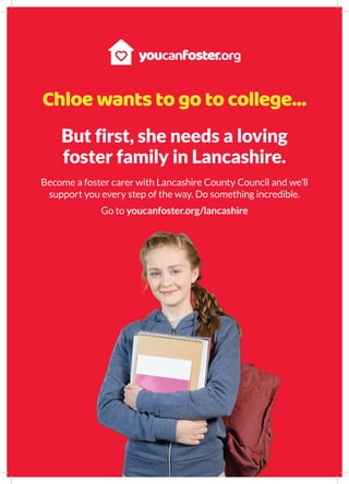 You Can Foster campaign poster | PDF | Adoption and Fostering | Parenting