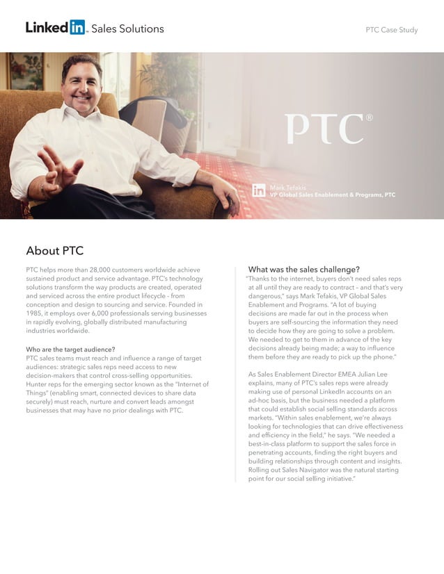 Case Study PTC | PDF | Sales | Business