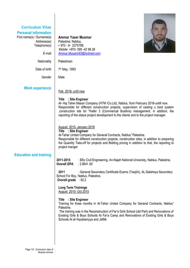 Ammar CV2 | PDF