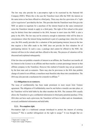 ISSUES RELATING TO TRANSFER OF PARTICIPATING INTEREST | PDF