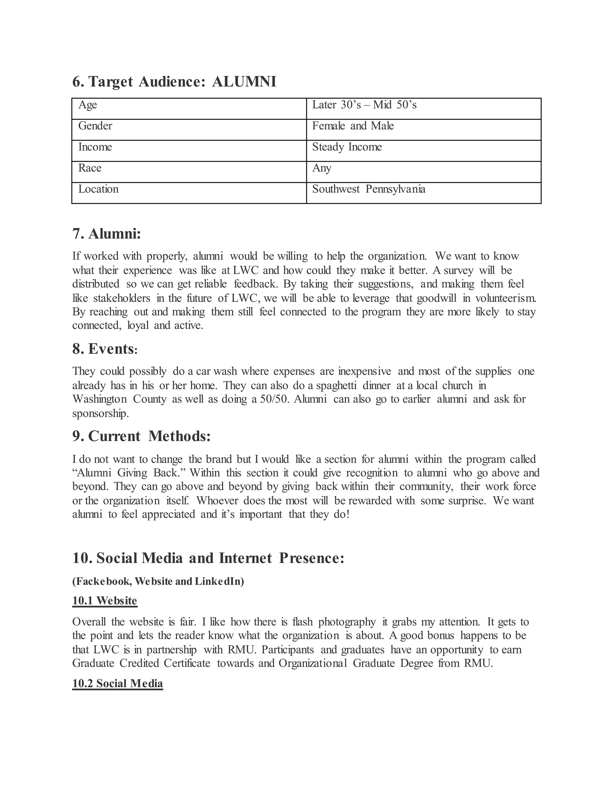 IMC Plan LWC | DOCX