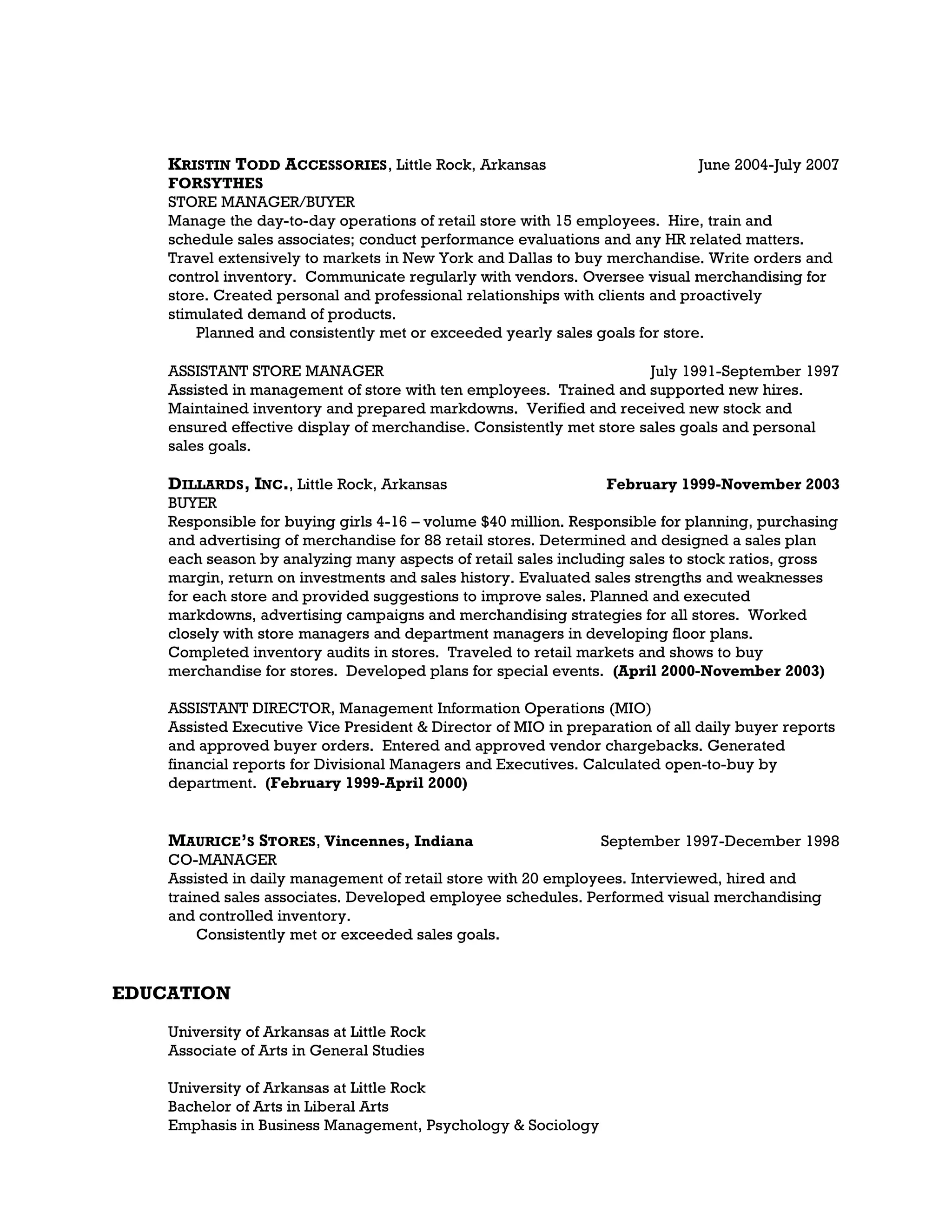 A Trickett Resume 10-2014 | DOC | Sales | Business