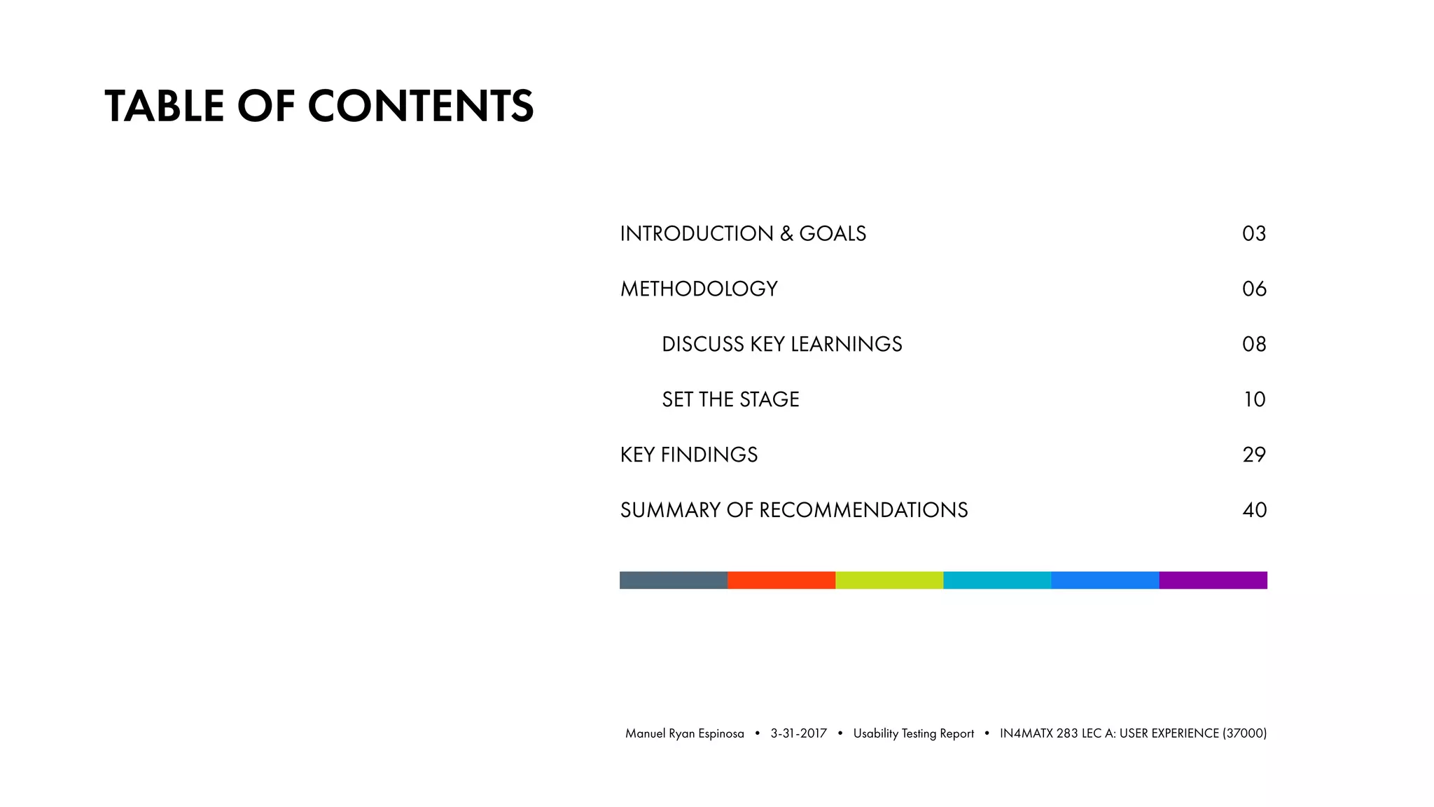 Usability report sample | PDF