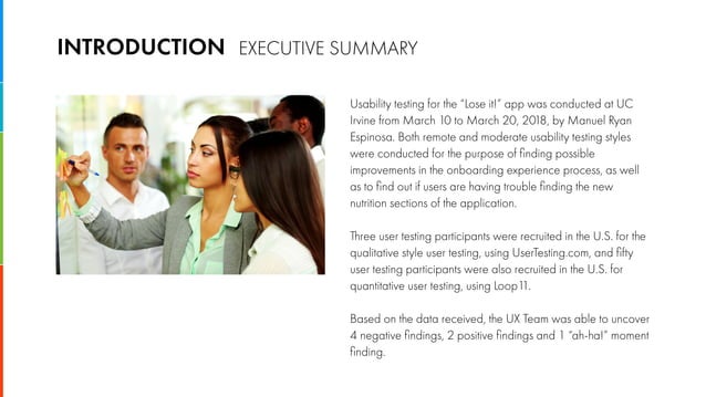 Usability report sample | PDF | Computer Software and Applications ...