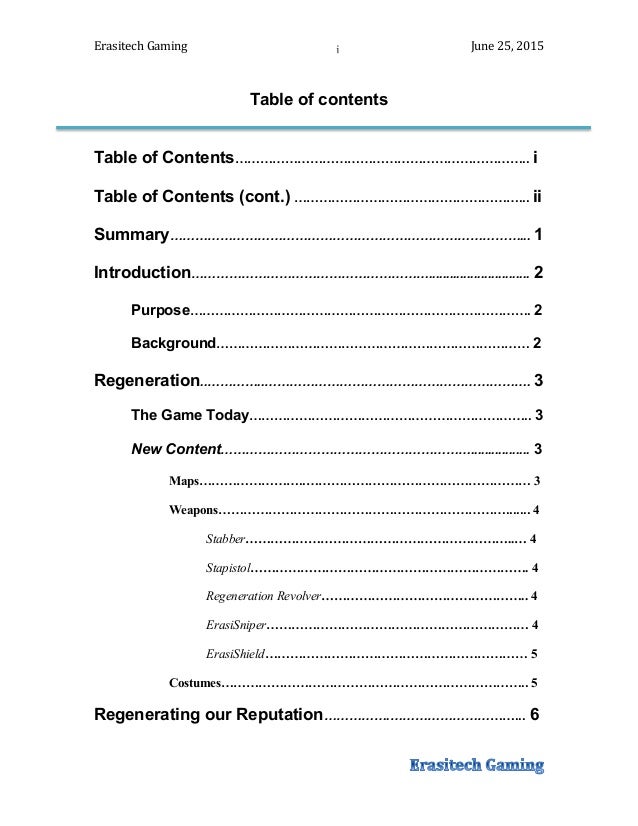 Recomendation Report