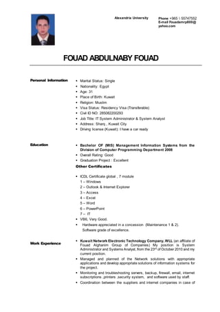 Fouad-CV | DOCX