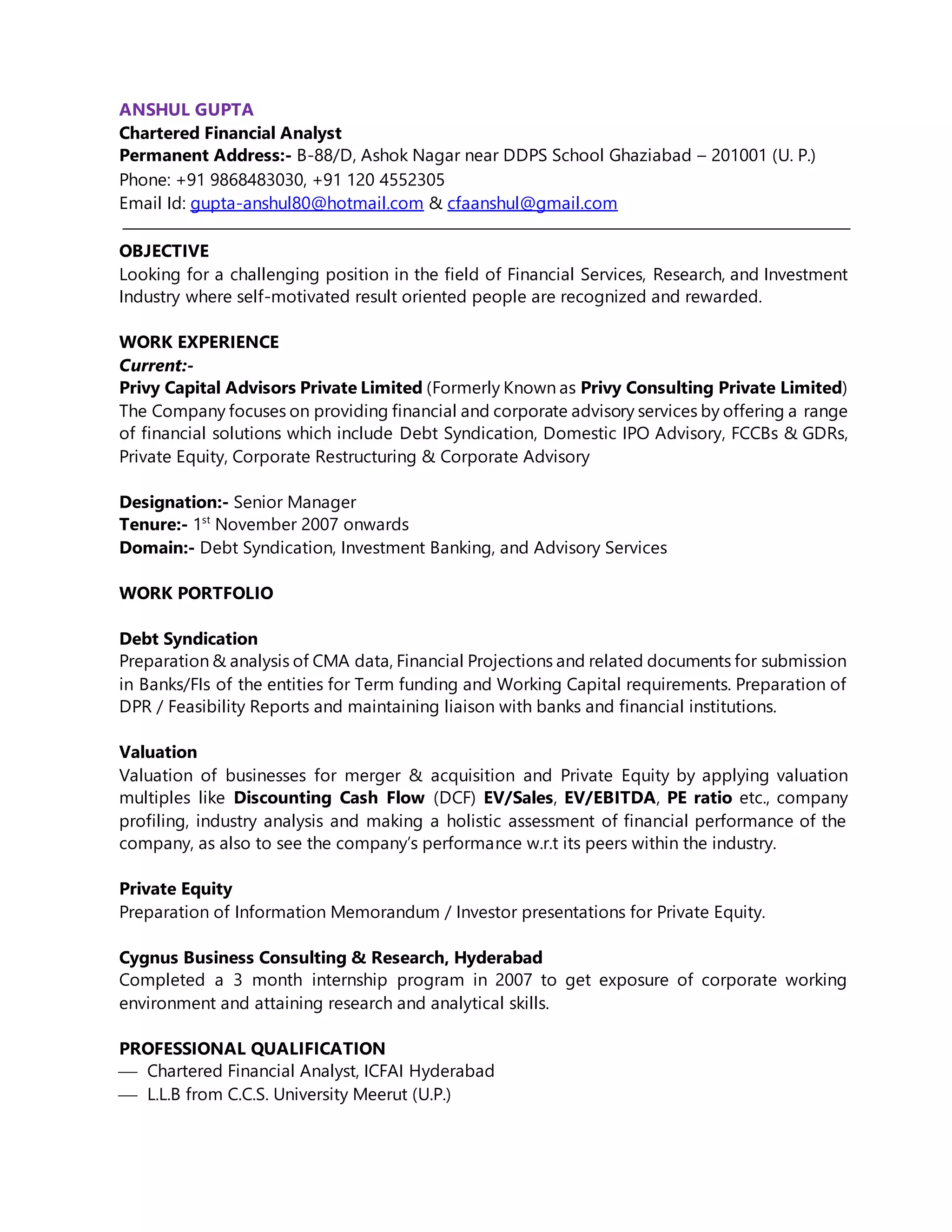 Resume-V5 anshul | PDF