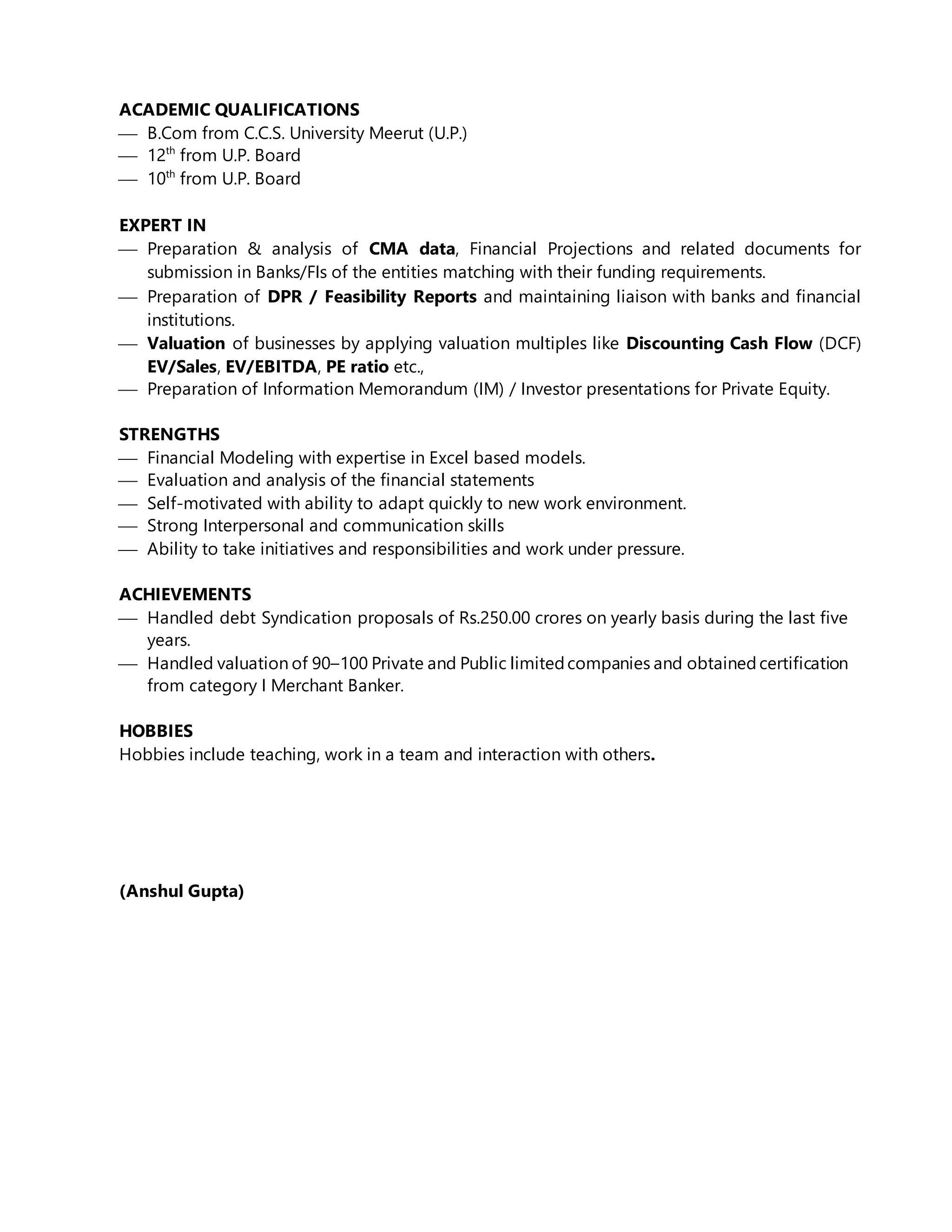 Resume-V5 anshul | PDF