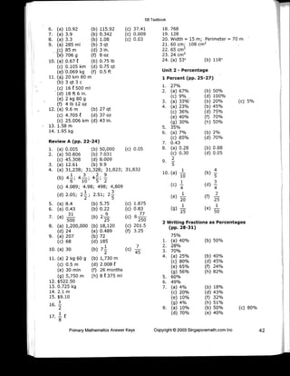 Singapore Math - 5B - Answer Keys | PDF