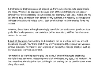 5 barriers to success this year (and how to avoid them) | PDF